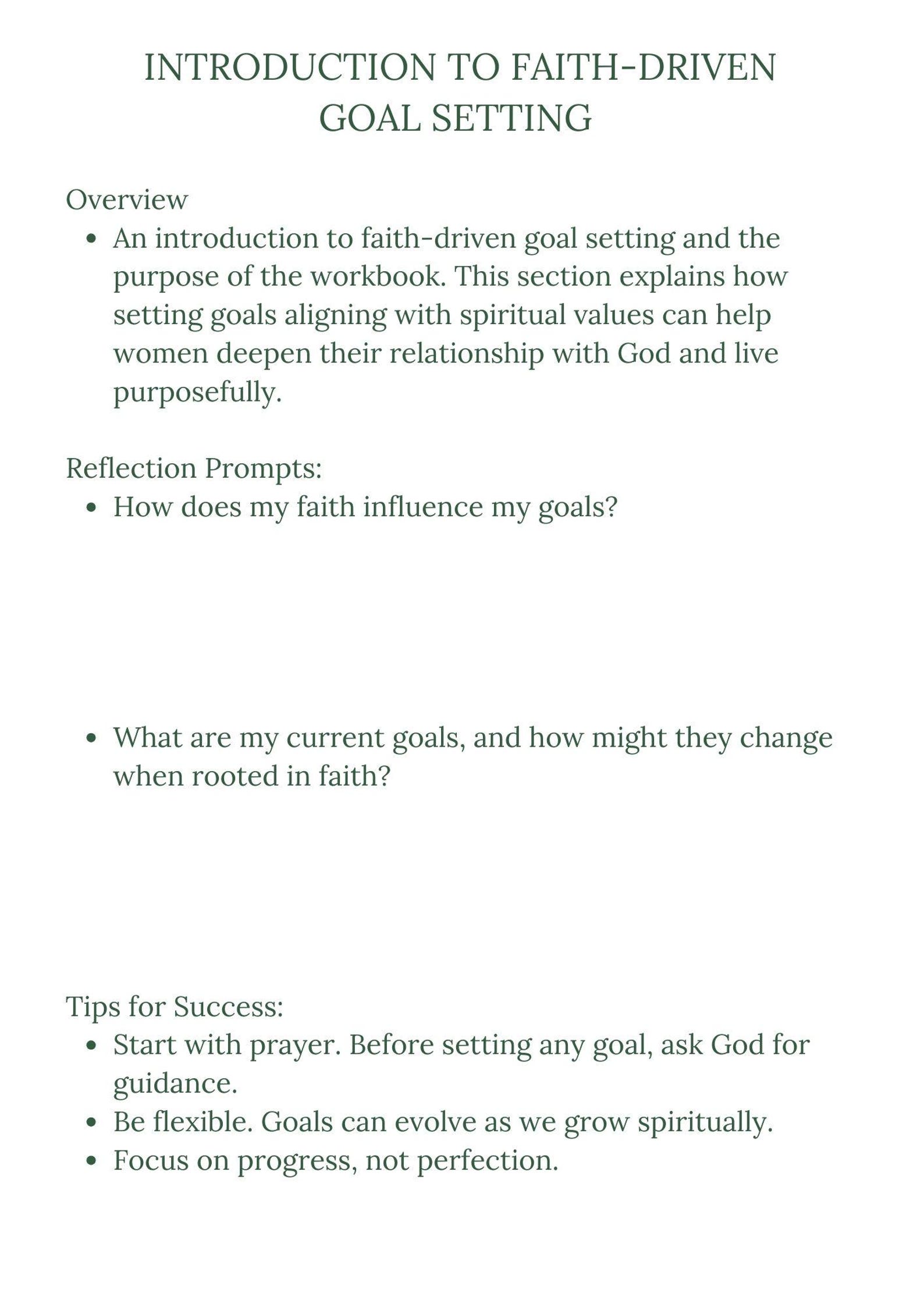 Faith-based Goal-setting Workbook | Christian Planner for Women ...