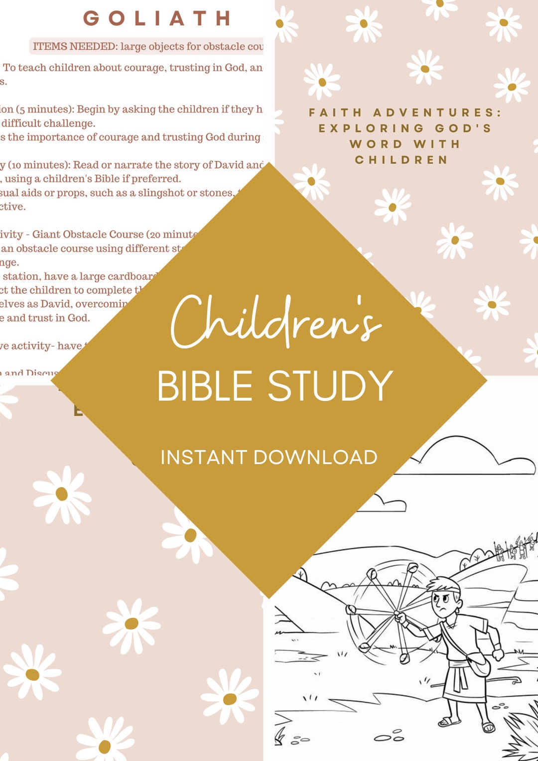 Children Bible Study - Instant Download - 4 Lesson - Activities ...