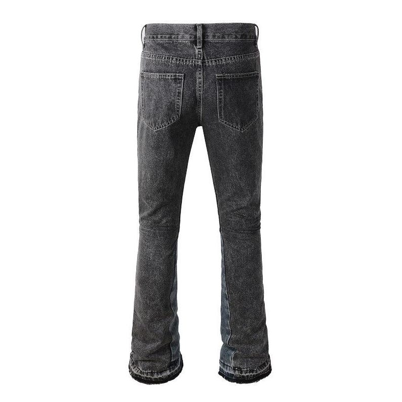Jean ample noir flare pour homme - Etsy France