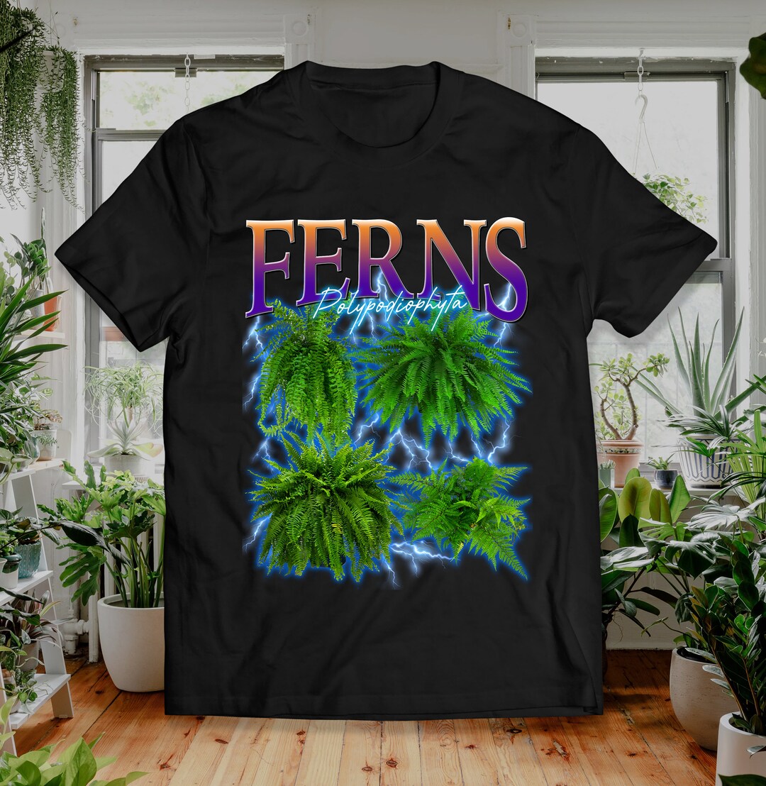 Retro Fern Shirt Ferns 90s Throwback T Shirt Plant Concert Basketball ...