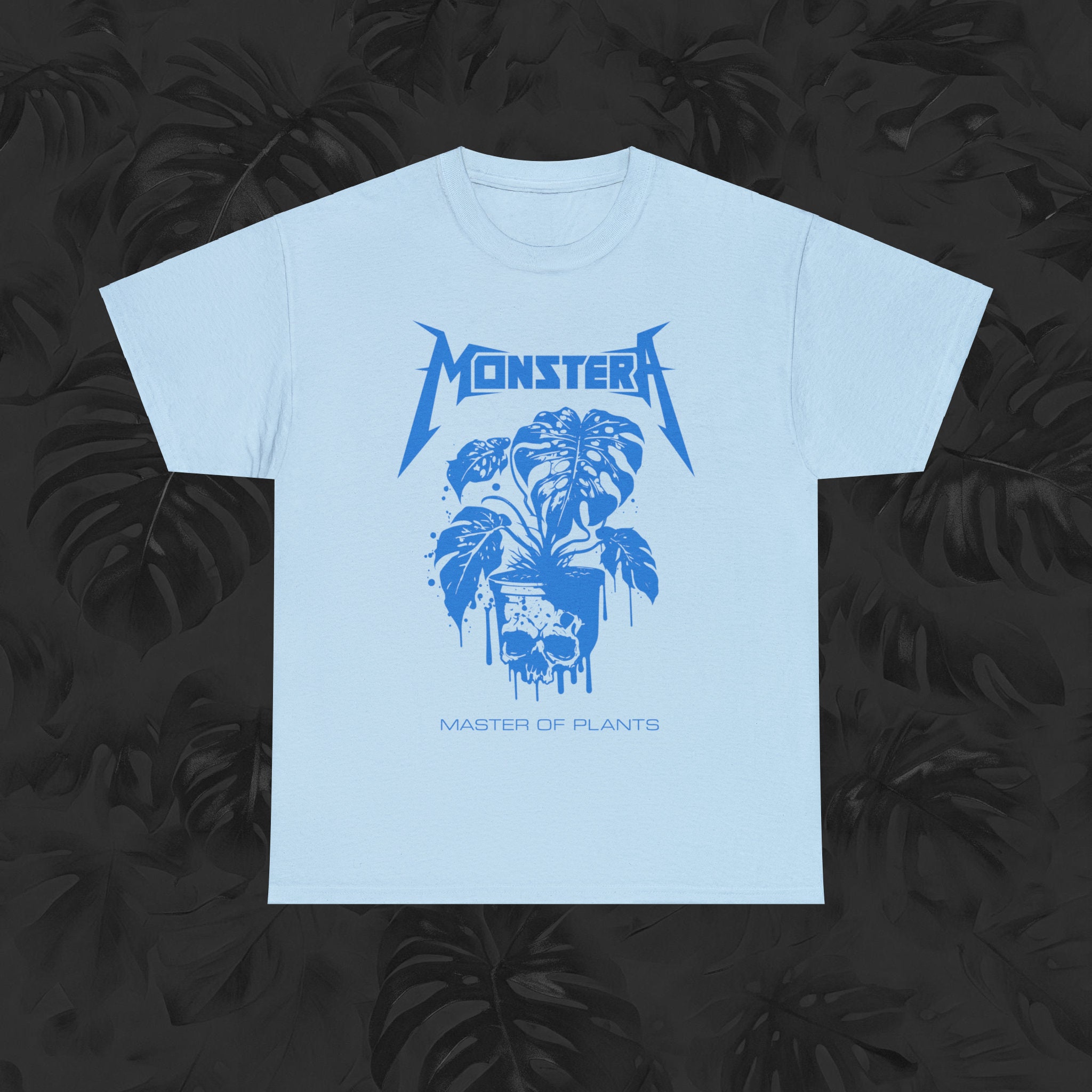 Monstera Metal Head Shirt Pink Plant Lover Gift Idea Punk Rock T Shirt ...