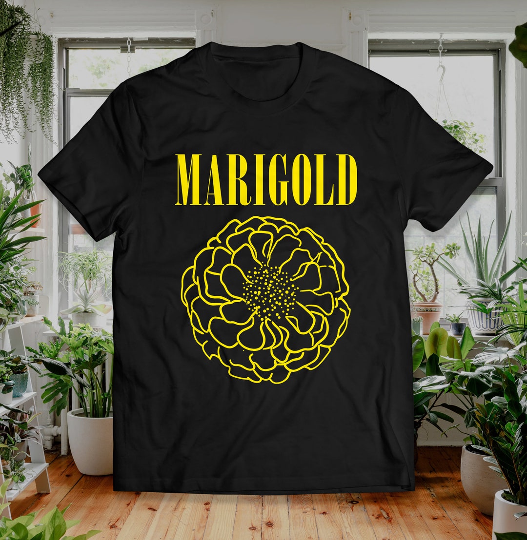 Marigold Flower Shirt Band T 90s Throwback Plant Shirt Cool Vibes ...