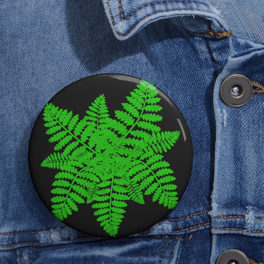 Fern Pin Plant Button Gift for Fern Lover Jean Jacket Decoration - Etsy