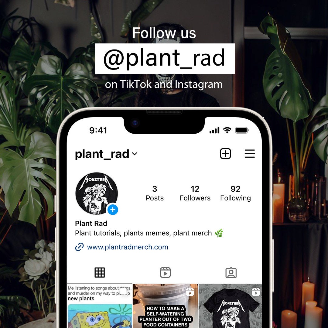 Punk Shirt Metal Logo Plant Lover Gift Idea Monstera Shirt Plant Dad ...