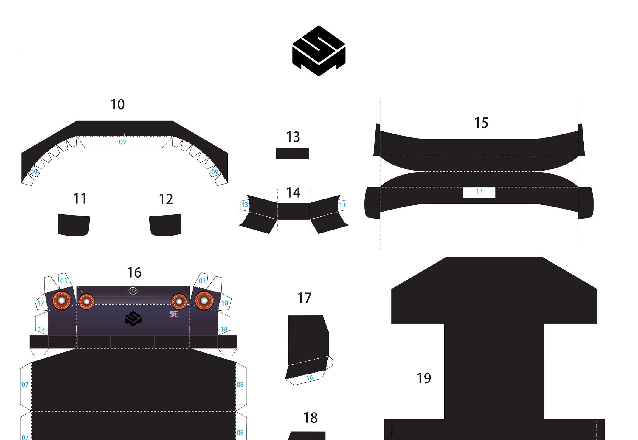 NISSAN GTR Papercraft Carpaper Car3d Papercraftlowpoly - Etsy