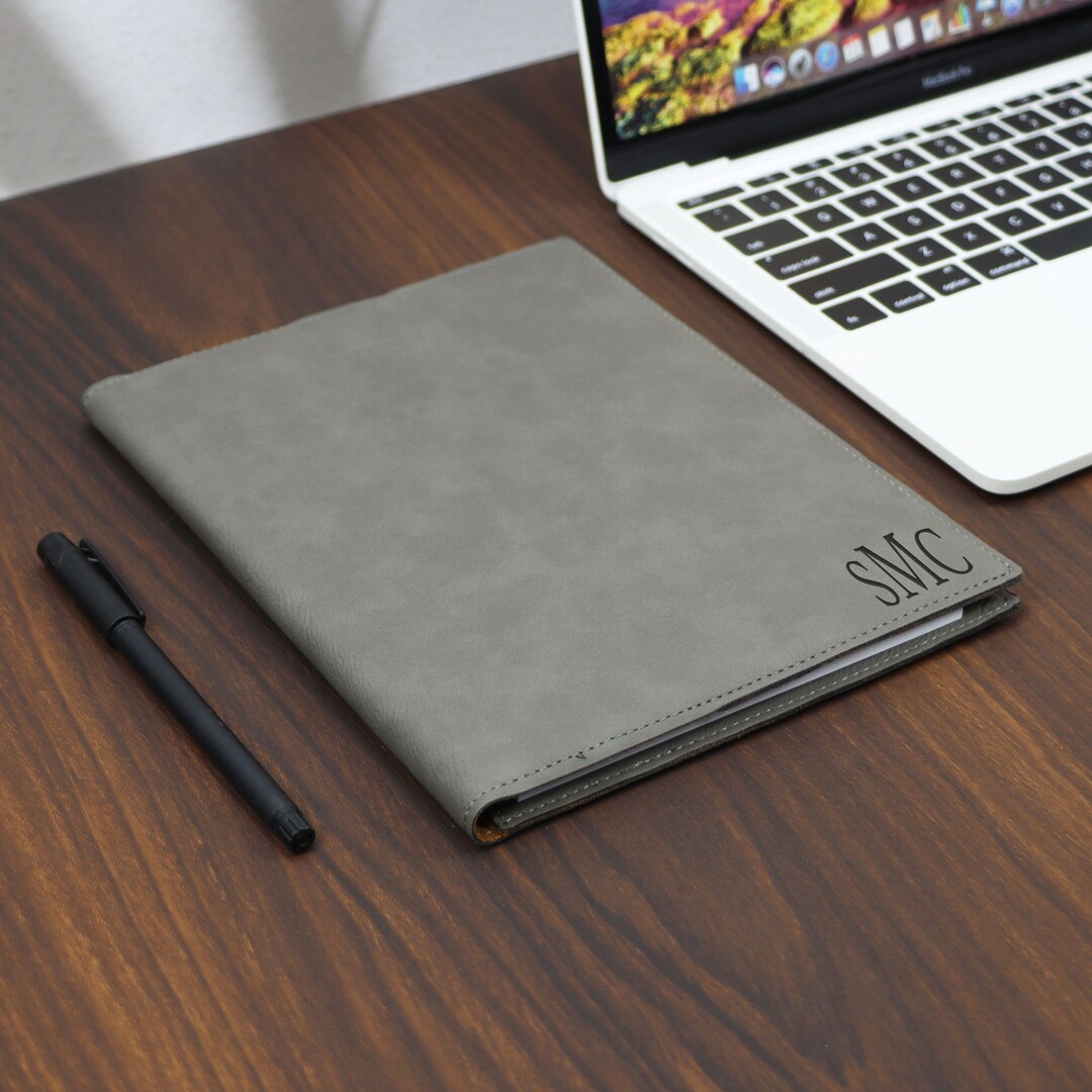 Personalised Leather Notebook Cover. Leather Portfolio, Leather ...