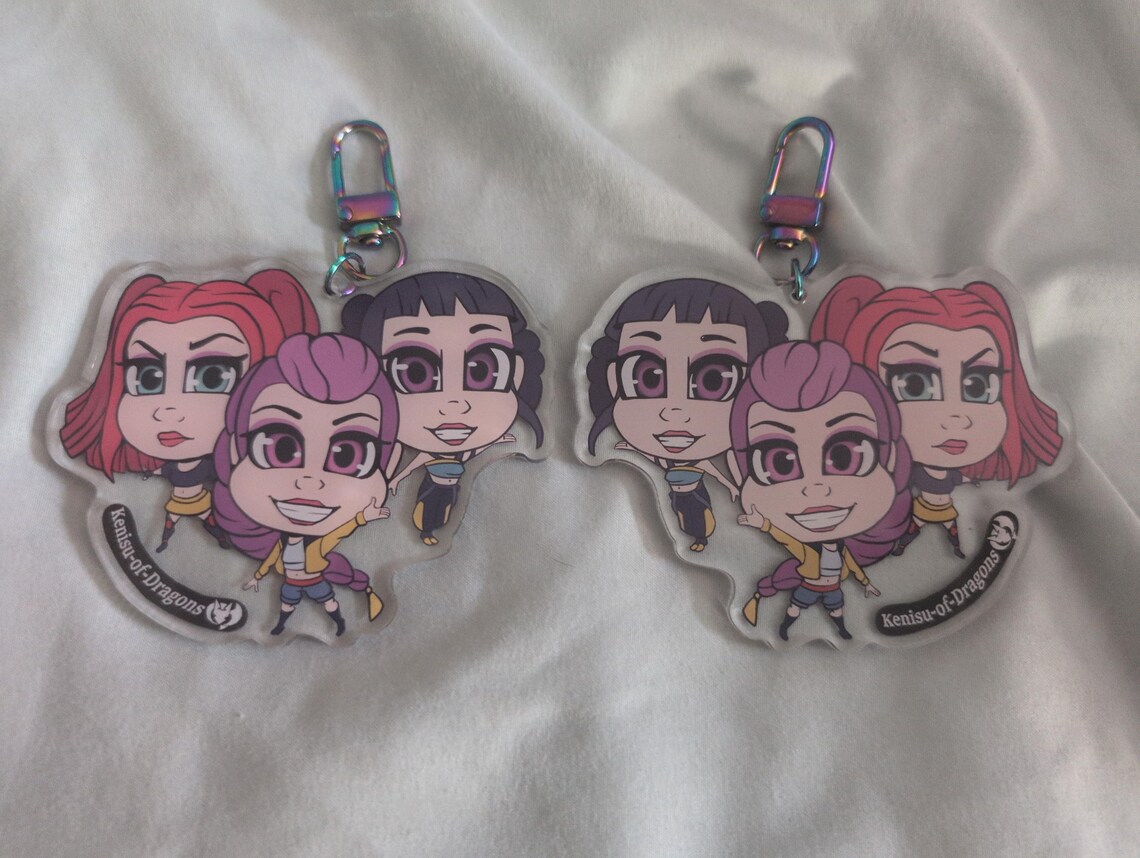 Huntrix KPOP DEMON HUNTERS Keychain-double-sided-acrylic - Etsy Canada