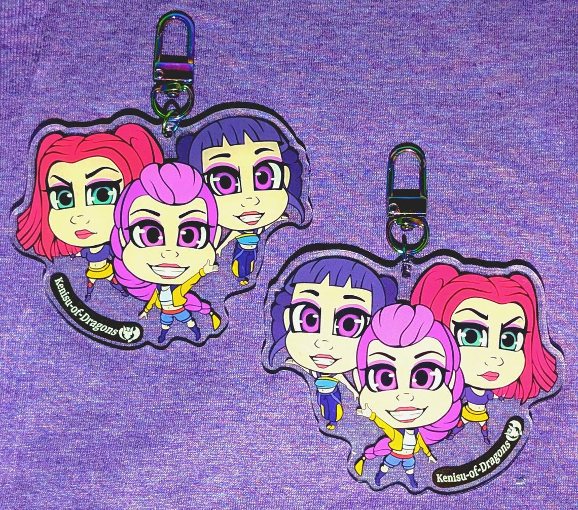 Huntrix KPOP DEMON HUNTERS Keychain-double-sided-acrylic - Etsy Canada