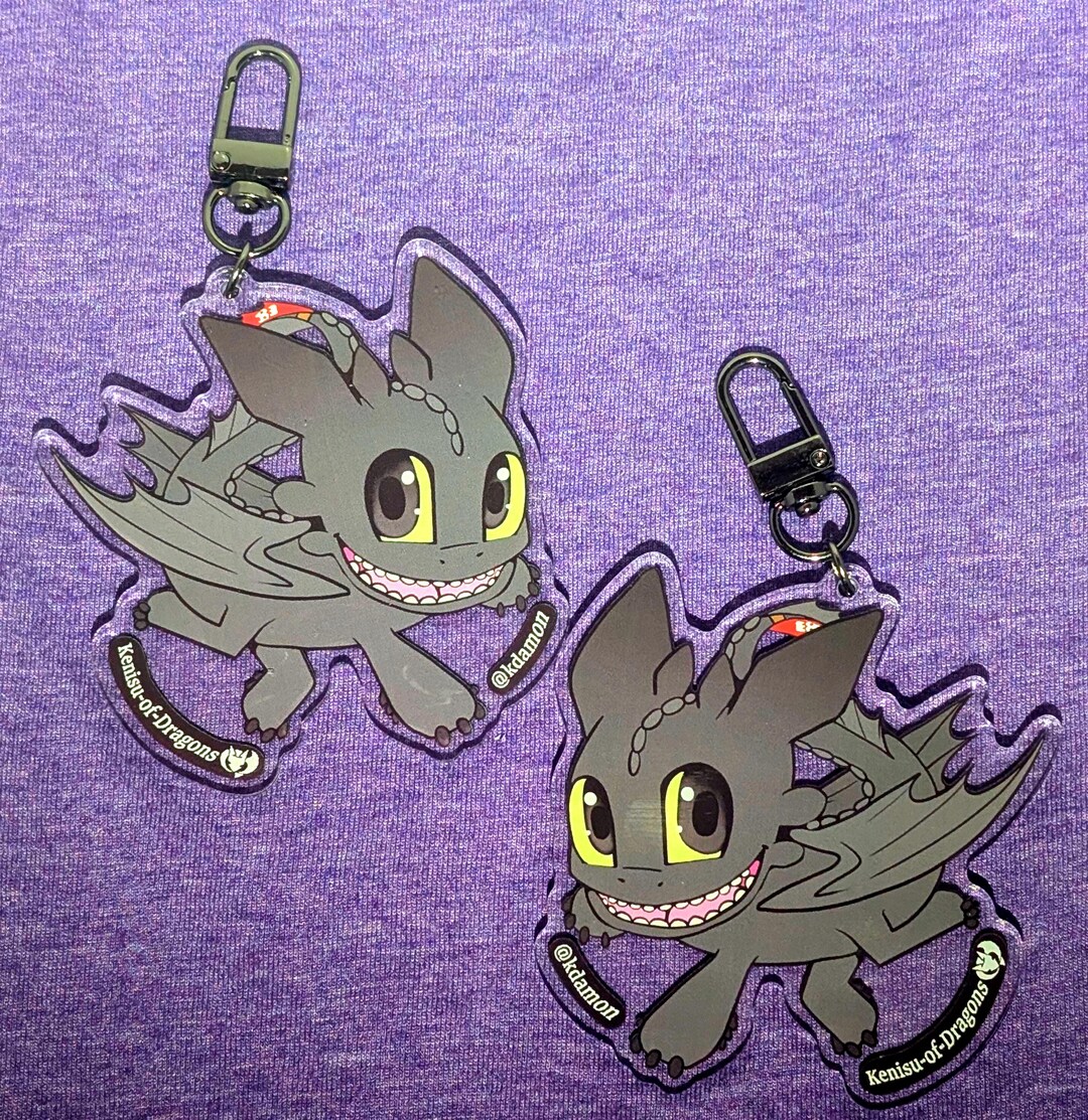 Toothless HTTYD Keychain-double-sided-acrylic - Etsy Australia