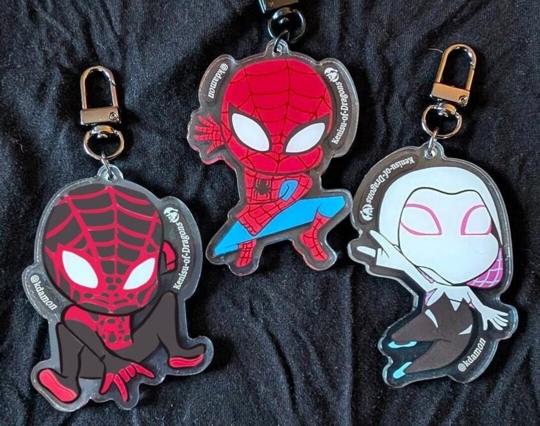 Spiderman and Friends Keychains - Etsy