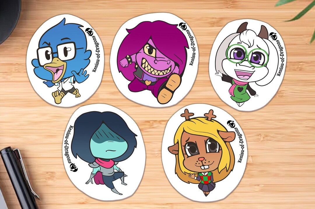 Deltarune Gaming Cute Made to Order Stickers Art Ralsei Susie Kris Noelle Berdly - Etsy