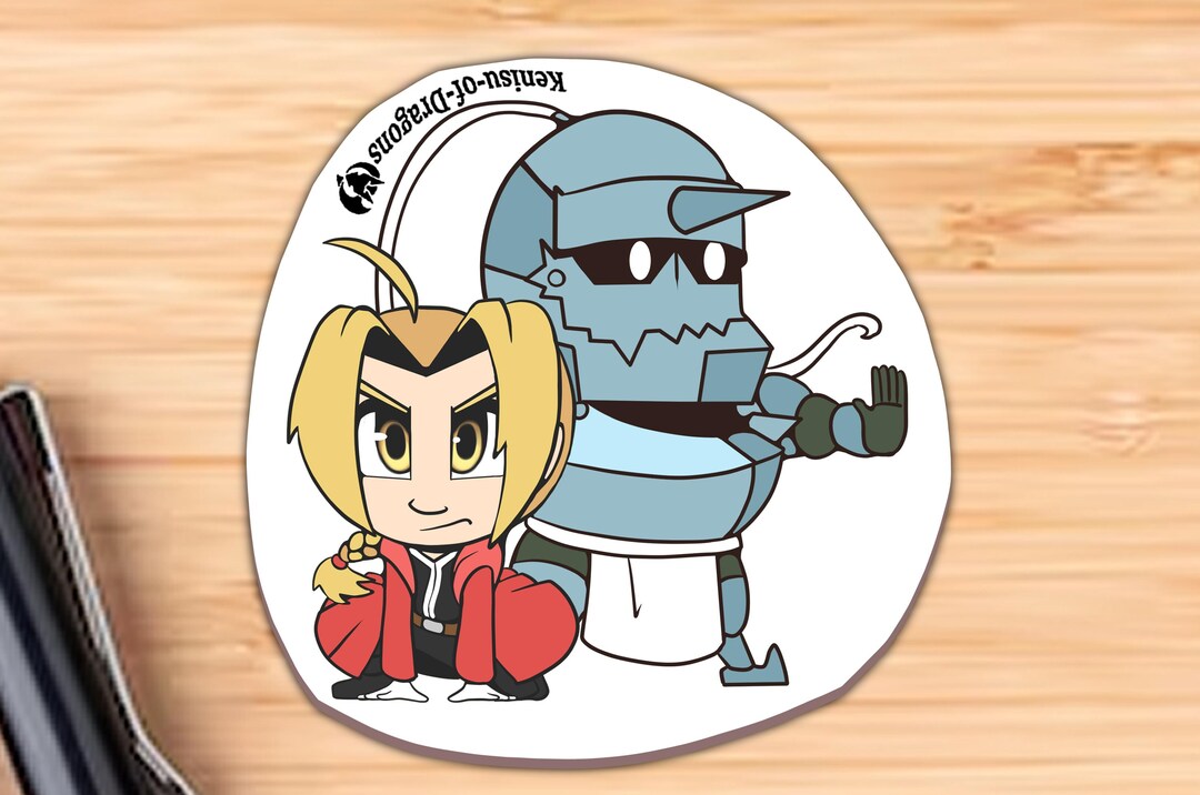 FMA Fullmetal Alchemist Edward and Alphonse Waterproof Sticker - Etsy