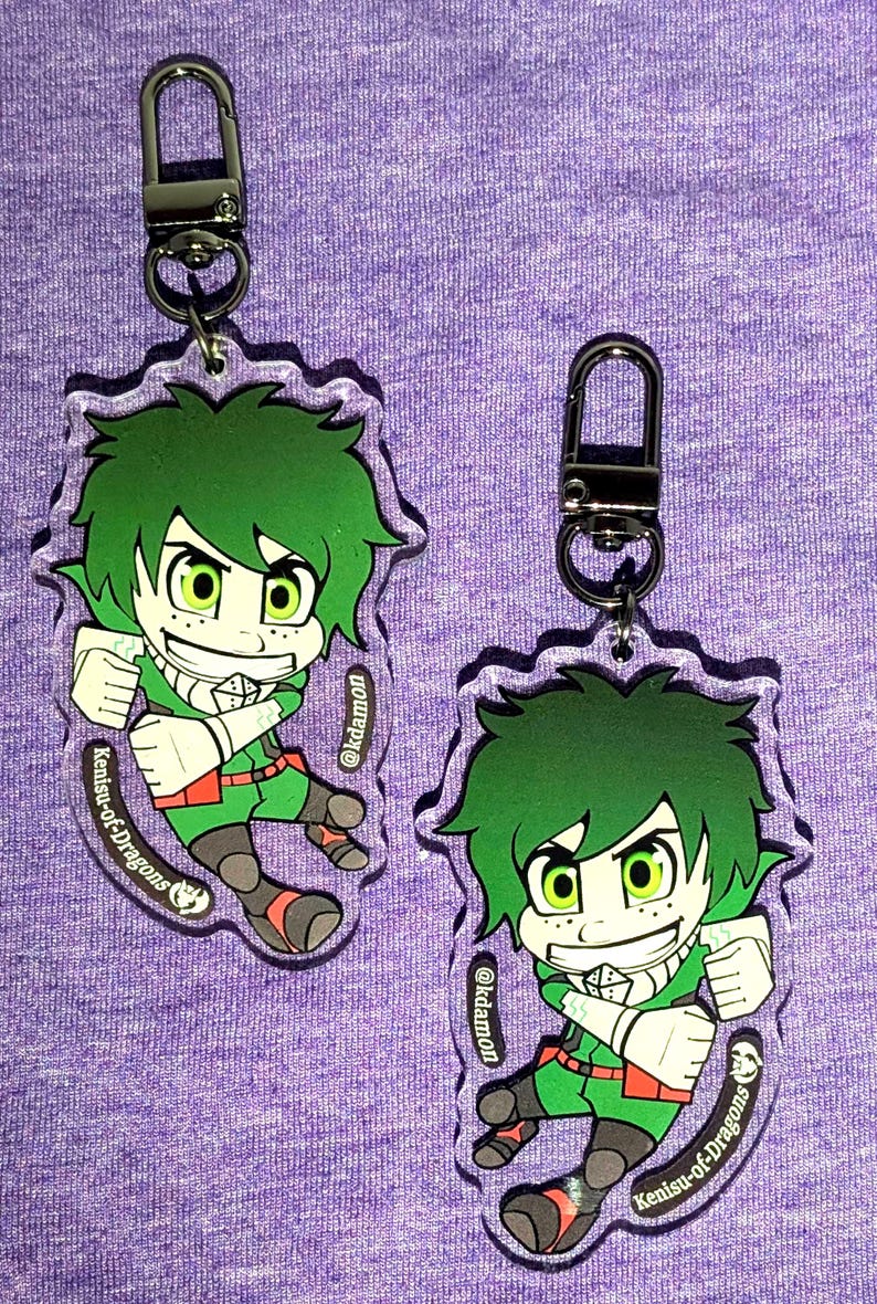 Deku Keychain MHA - 3-inch Double-sided Acrylic - Etsy
