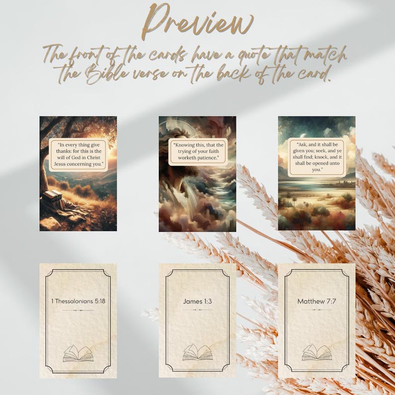 Bible Verse Flashcards: Christian Scripture Study Cards (digital ...