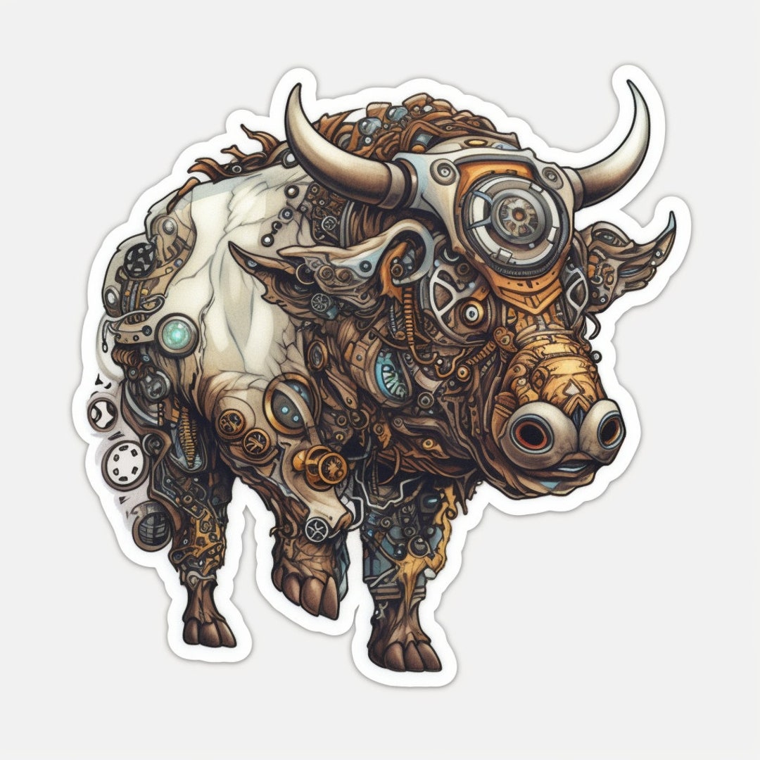 Steampunk Buffalo Available in Multiple Sizes Glossy Finish High ...