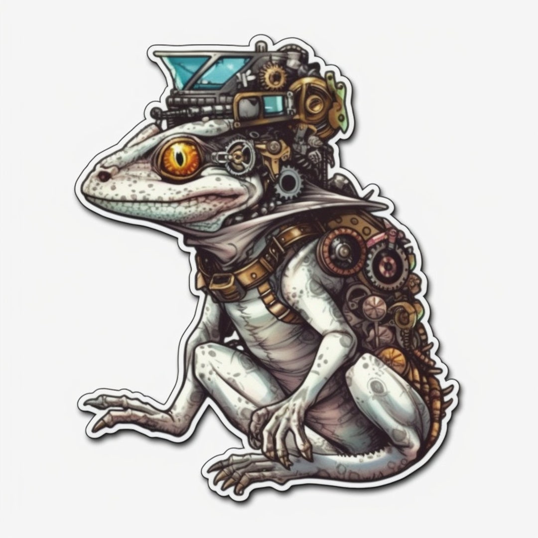Steampunk Lizard Available in Multiple Sizes Glossy Finish - Etsy