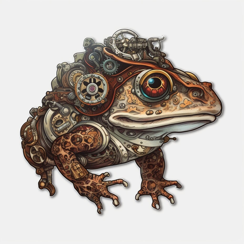 Steampunk Toad Available in Multiple Sizes Glossy Finish - Etsy