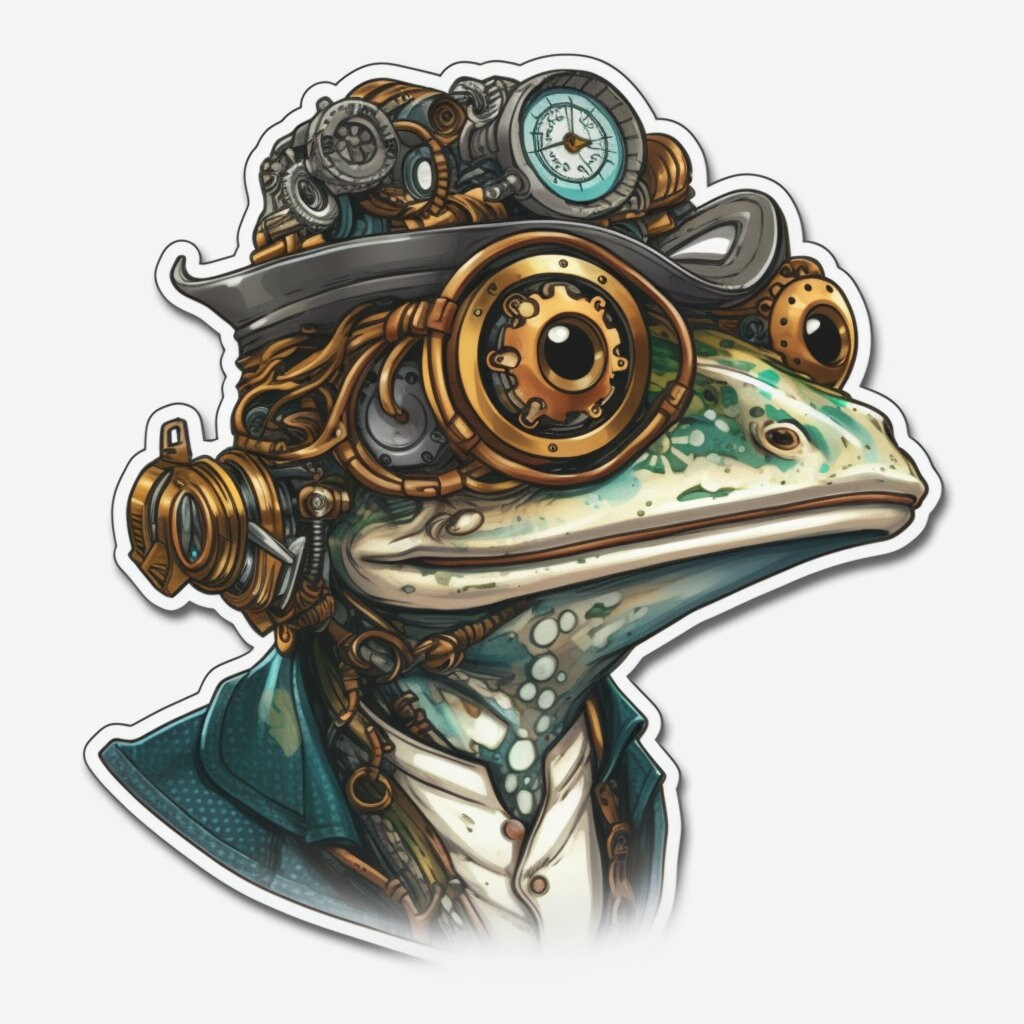 Steampunk Frog Available in Multiple Sizes Glossy Finish - Etsy