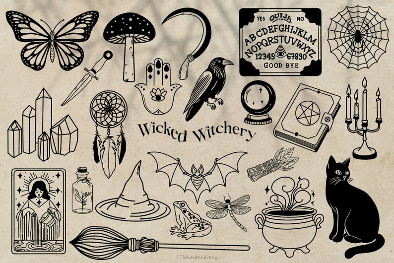 Wicked Witchery Halloween Line Art - High-quality Halloween Witch Line ...