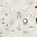 Halloween Witch Line Art Clipart: Spooky Graphics, Seamless Patterns ...
