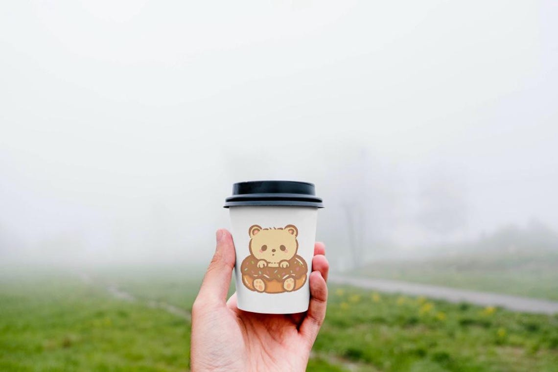 Honee the Bear Bakery Clipart: Kawaii Dessert PNG Illustrations ...