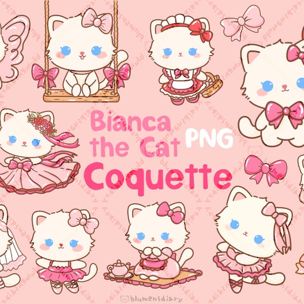Kawaii Kitty Coquette Png - Etsy
