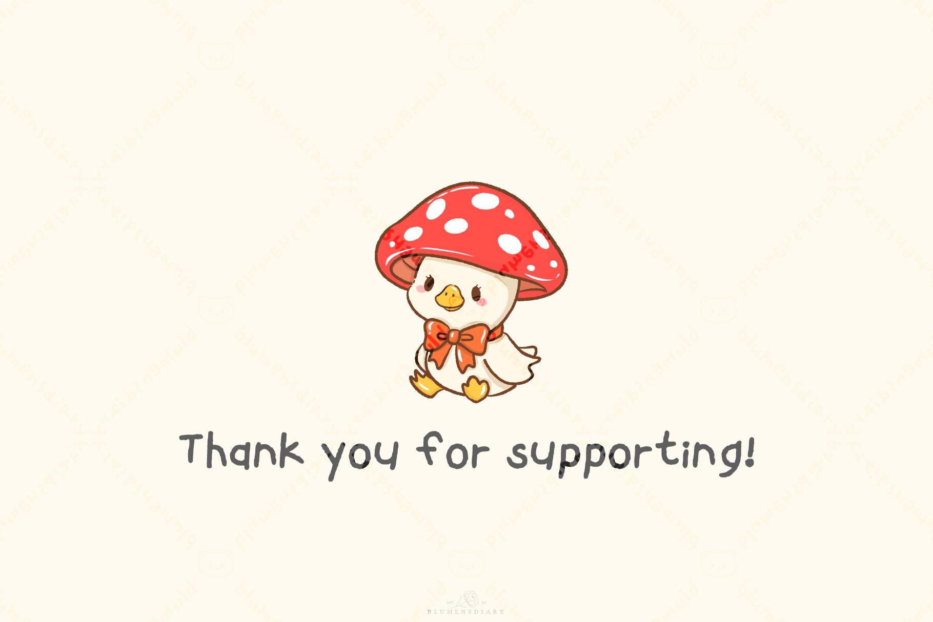 Silly Goose Clipart: Mushroom Meadow Kawaii Stickers (PNG Digital ...