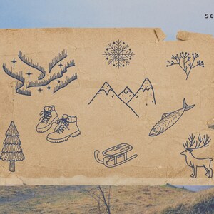 High Quality PNG Scandinavian Doodle Line Art - 300 DPI Transparent ...