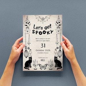 Halloween Witch Line Art Clipart: Spooky Graphics, Seamless Patterns ...