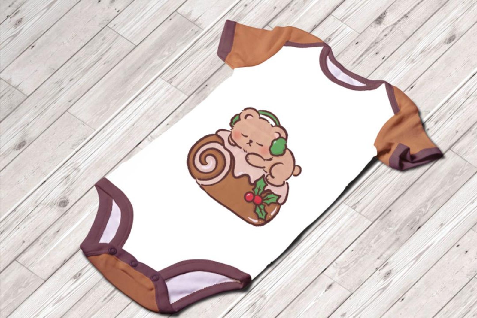 Kawaii Christmas Bear Bakery Clipart: Festive Holiday Desserts (digital ...