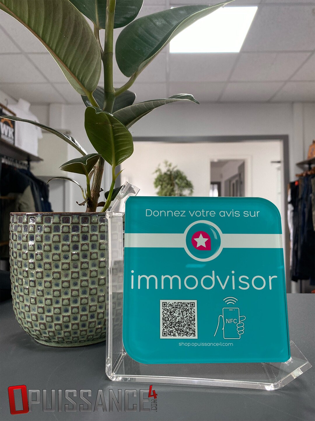 NFC Connected Network Glass Plate Immodvisor - Etsy