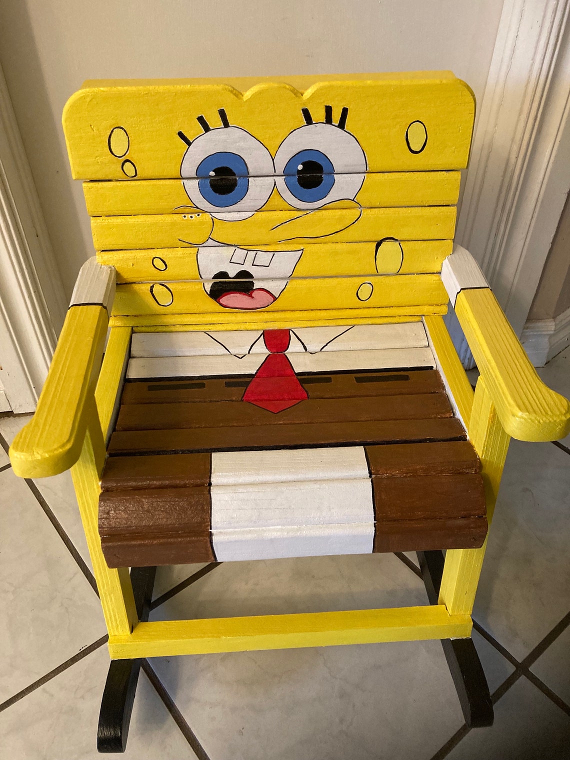 Kids Sponge Bob Rocking Chair - Etsy