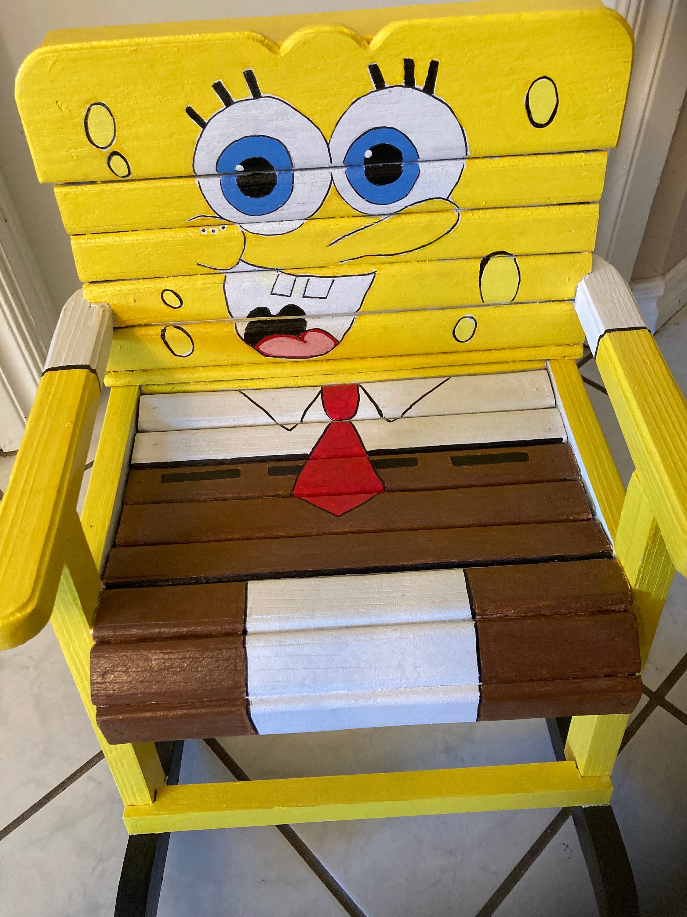 Kids Sponge Bob Rocking Chair Etsy