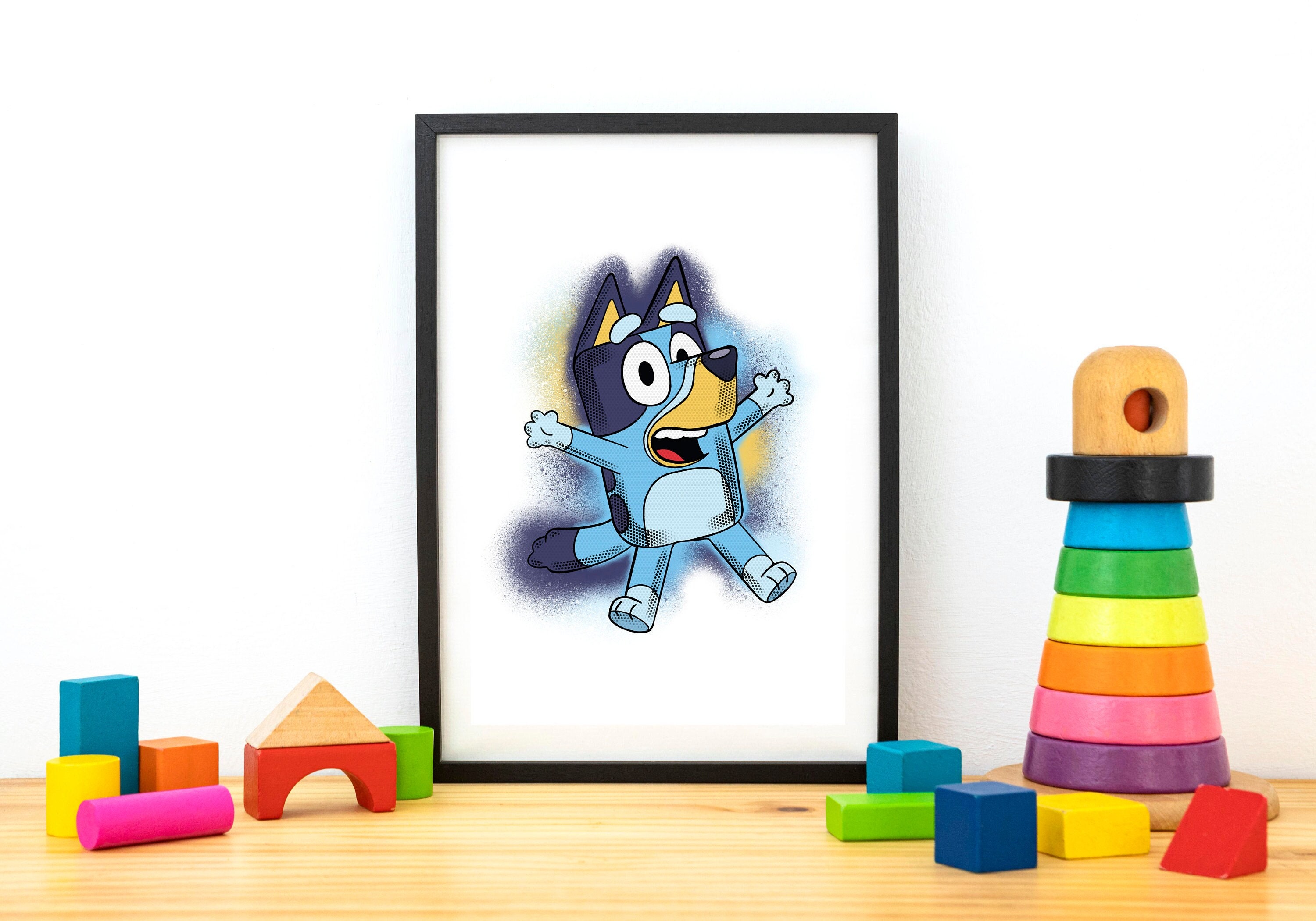 Blue Dog Artwork / Blue Dog Posters / Playroom Wall Décor / Bedroom ...