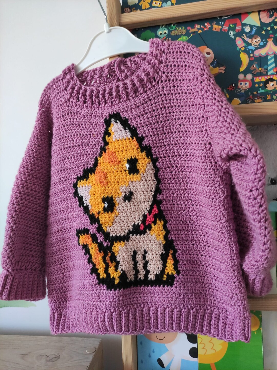 Handmade Cat Sweater, Cat Sweater, Figure Sweater, Animal Sweater ...
