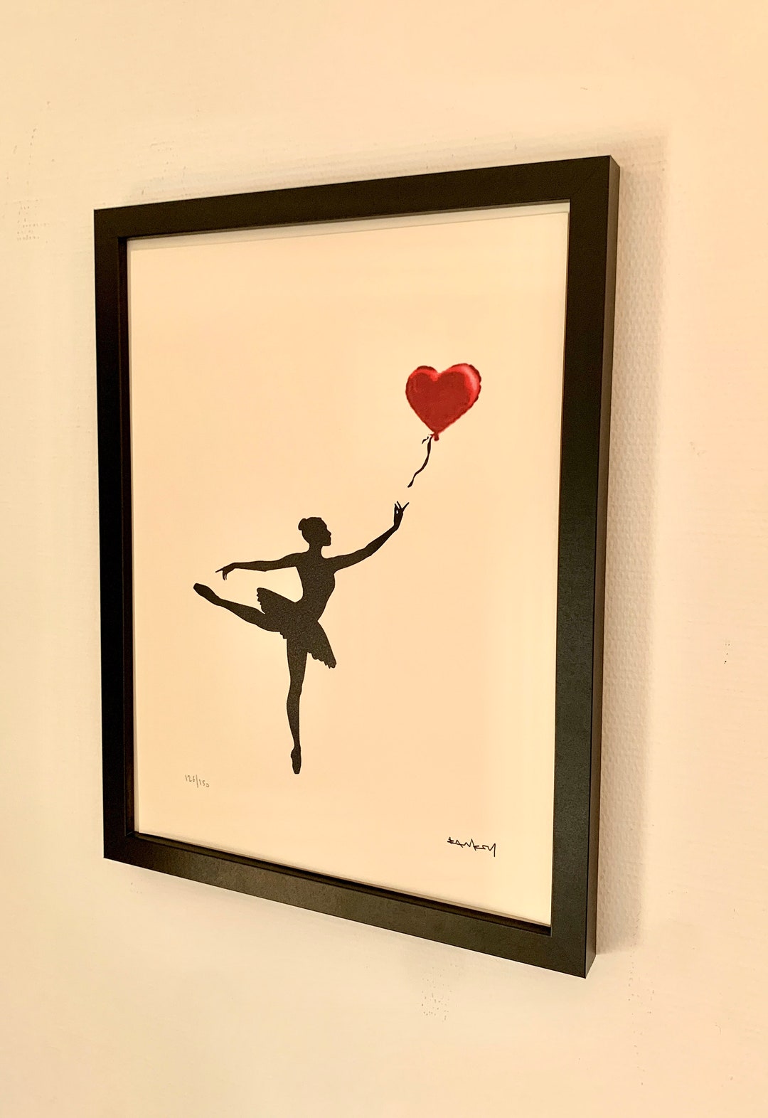 BANKSY Lithographie ballerine Certificat Et Encadrée - Etsy