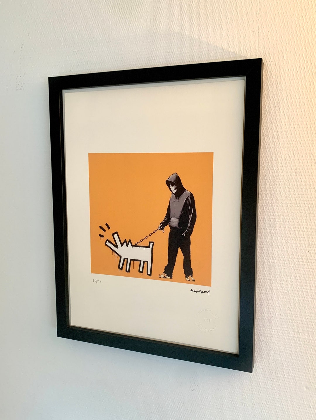 BANKSY haring Dog Lithograph With Certificate of - Etsy