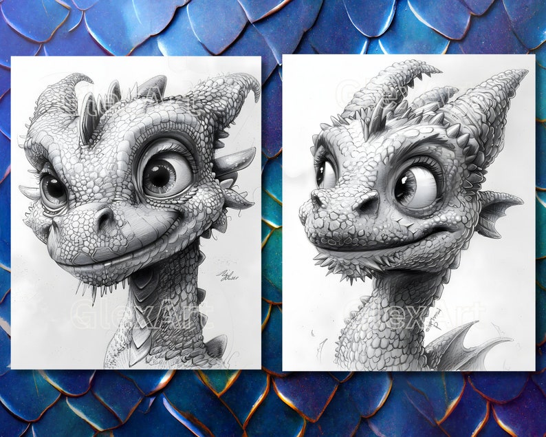 Dragon Whimsy: Mystical Beasts Coloring Book, Whimsical Portrait Art ...