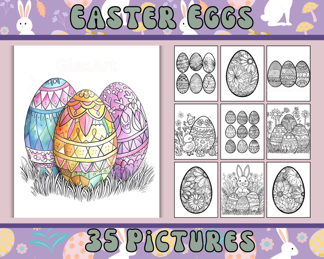 Easter Eggs: A Colorful Hunt Coloring Book, Exquisite Patterns ...