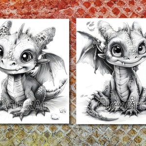 Baby Dragon: Adorable Dragonling Coloring Book, Whimsical Fantasy Art ...