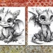 Baby Dragon: Adorable Dragonling Coloring Book, Whimsical Fantasy Art ...