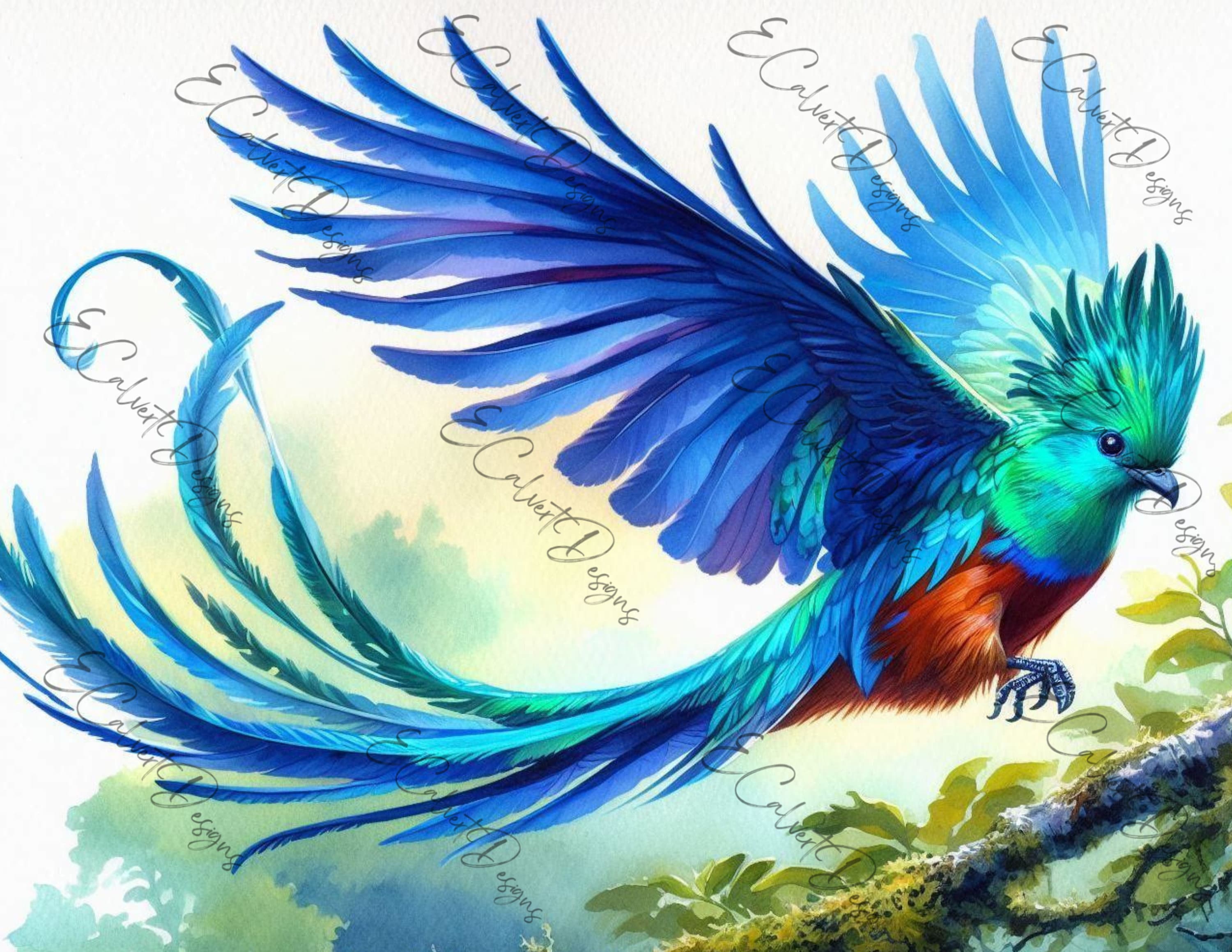Resplendent Quetzal Bird Digital Download A4 Rice Paper Decoupage Junk ...