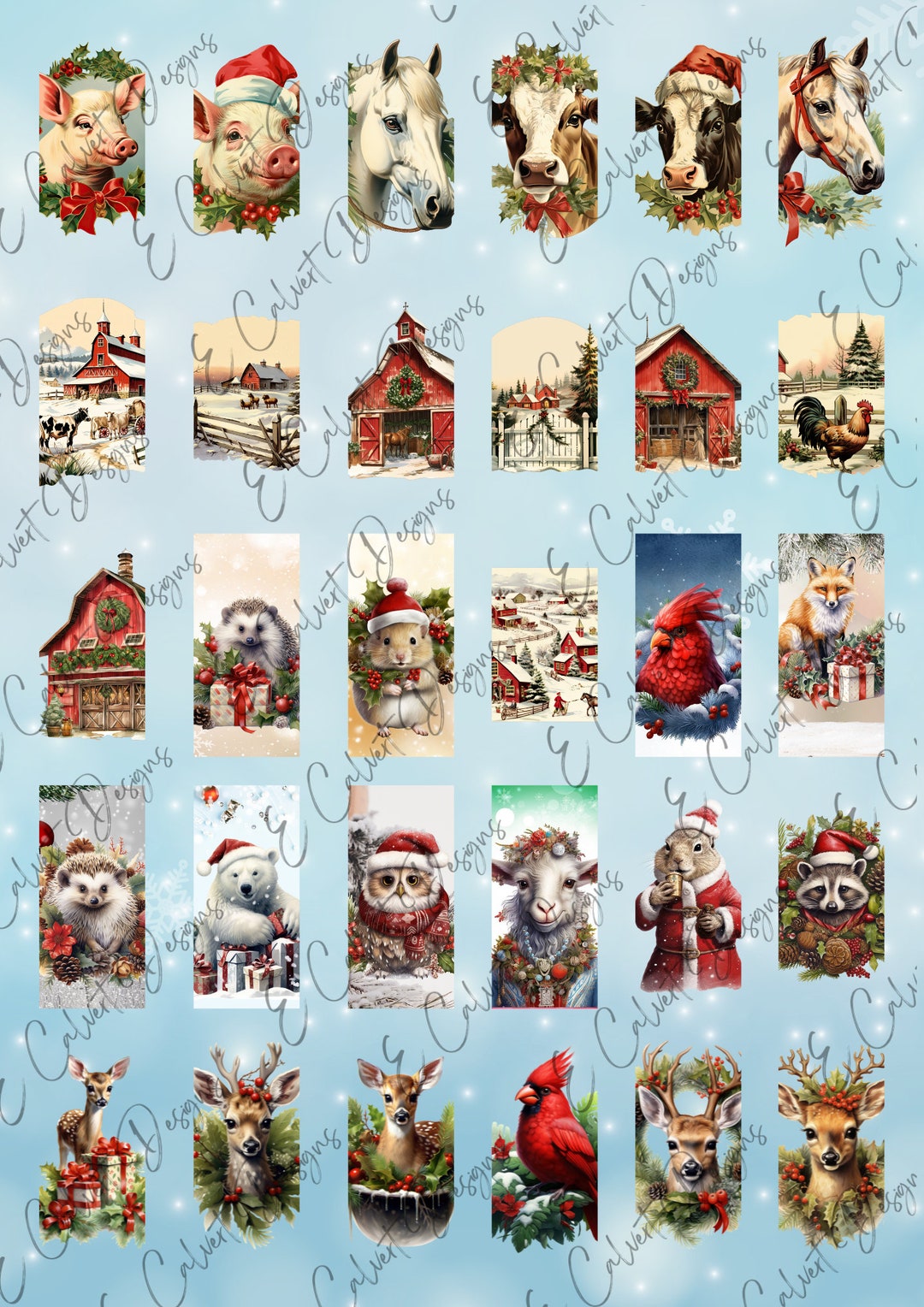 8.5 X 11 Collage Sheet, Domino Images 1X2 Digital Instant Download ...