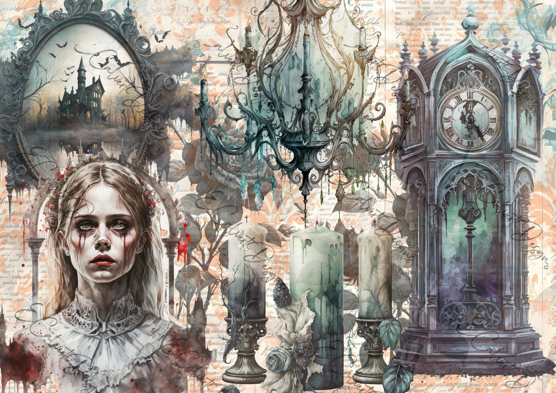 Haunted Mansion, Horror, Gothic, Halloween Digital Download for Rice ...