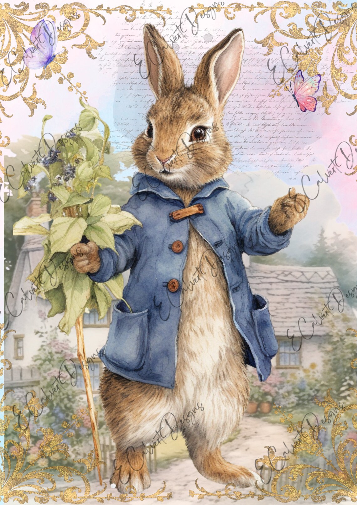 Peter Rabbit Easter Digital Download A4 Rice Paper Decoupage Junk ...