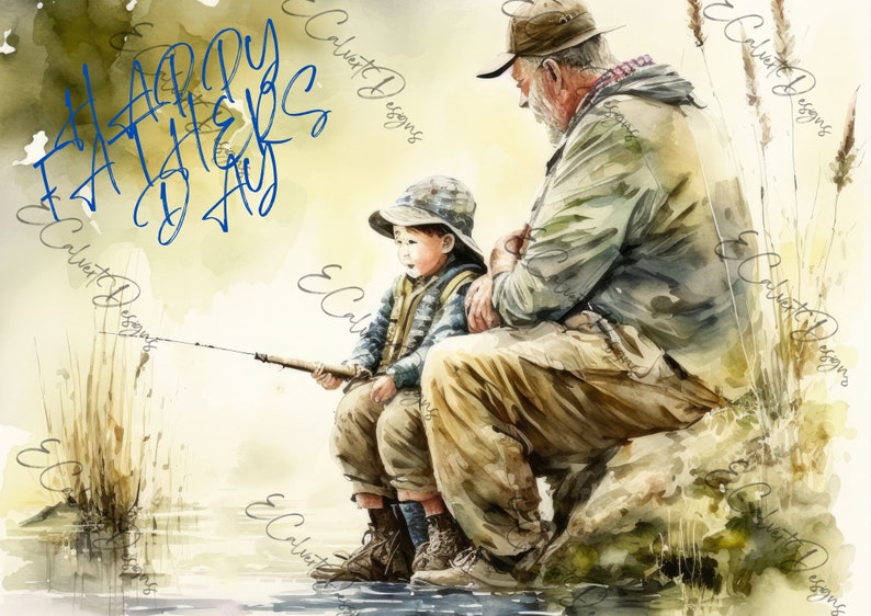 BUNDLE AND SAVE 9.95 5 Happy Father's Day Fishing Digital Designs ...