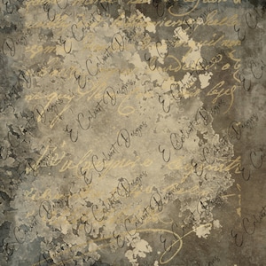 Grunge Background Gold Writing Black Tan Digital Download for Rice ...