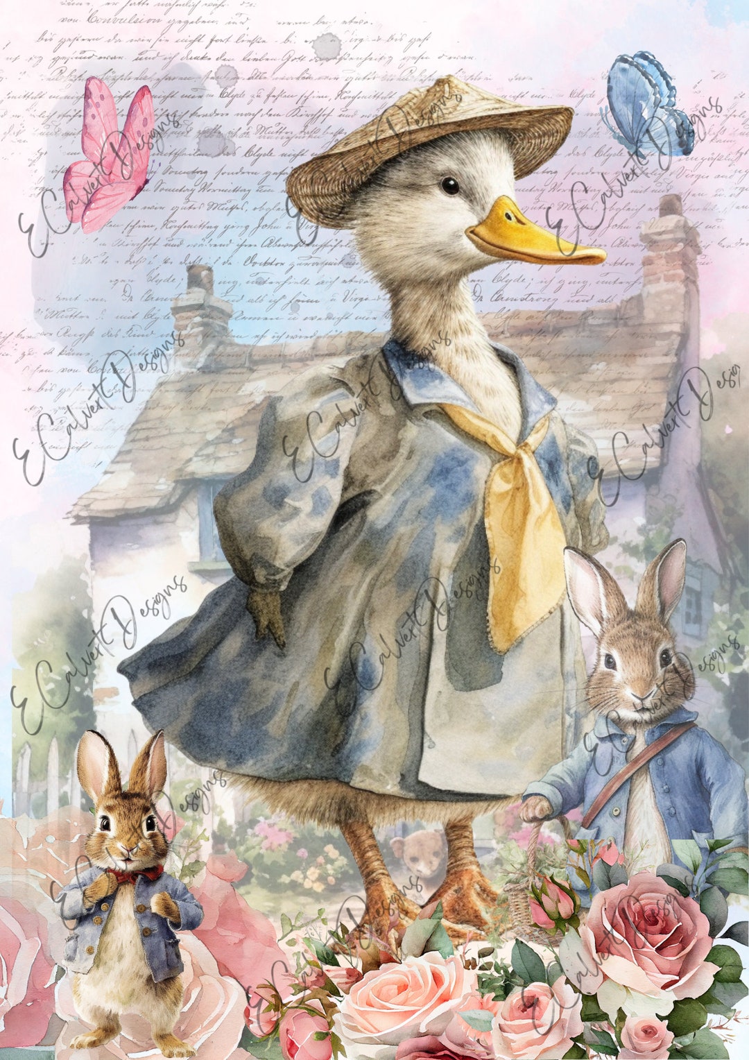 Jemima Puddle Duck Beatrix Potter Peter Rabbit Easter Digital Download ...