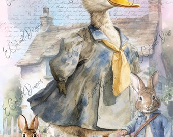 Peter Rabbit Easter Digital Download A4 Rice Paper Decoupage Junk ...