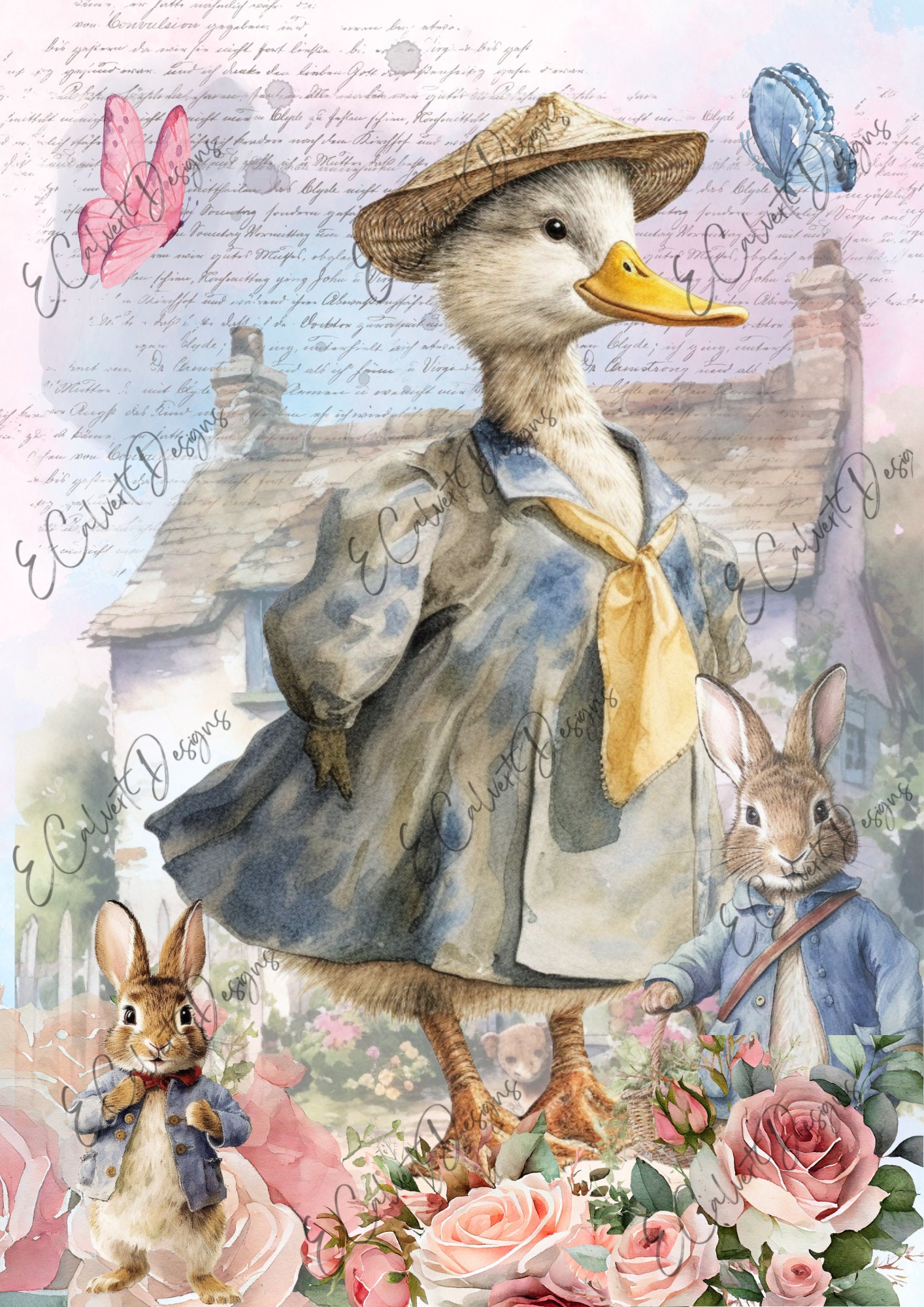 Jemima Puddle Duck Beatrix Potter Peter Rabbit Easter Digital Download ...